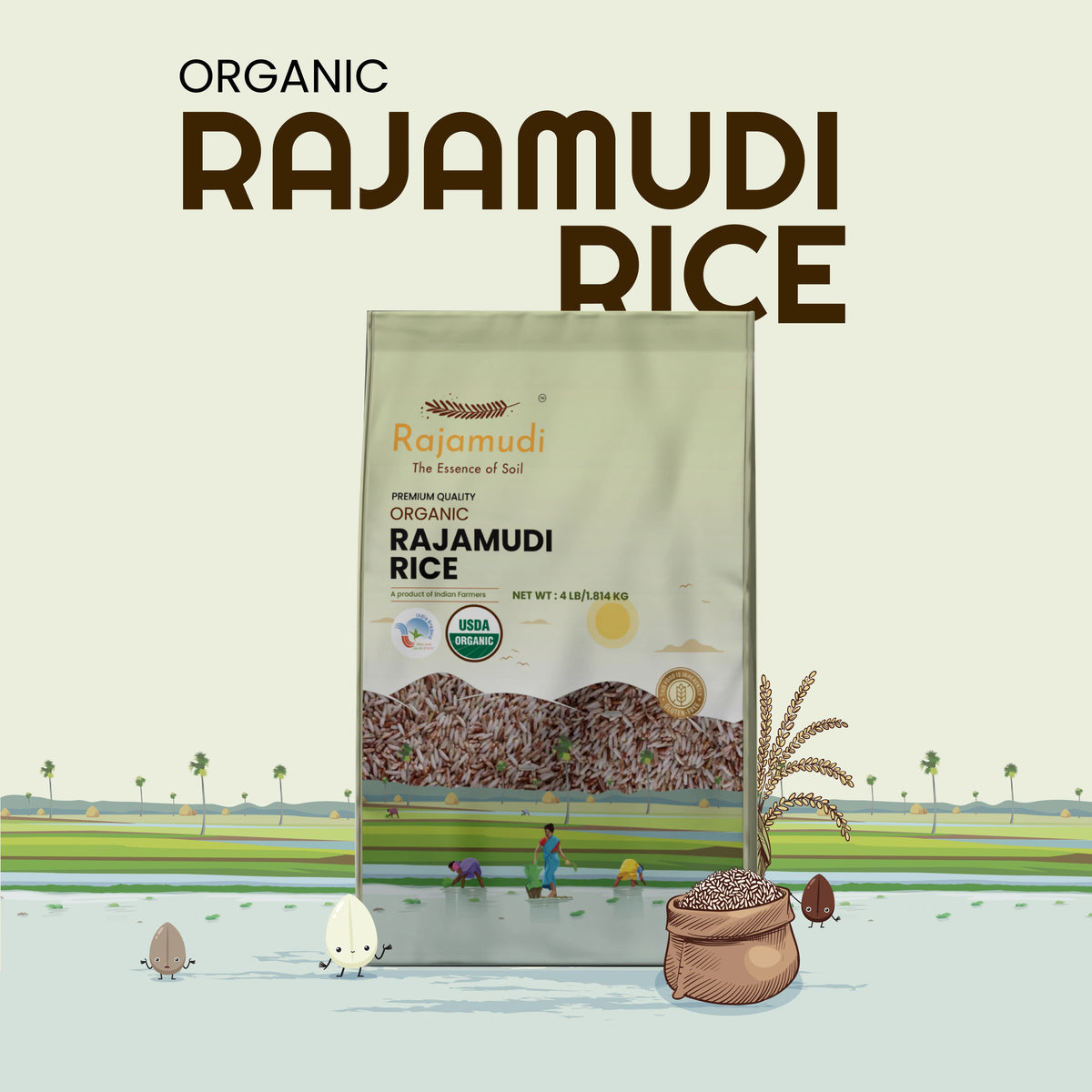 Buy Authentic Rajamudi Rice - Unpolished Organic Rajamudi Rice — Rajamudi Organics